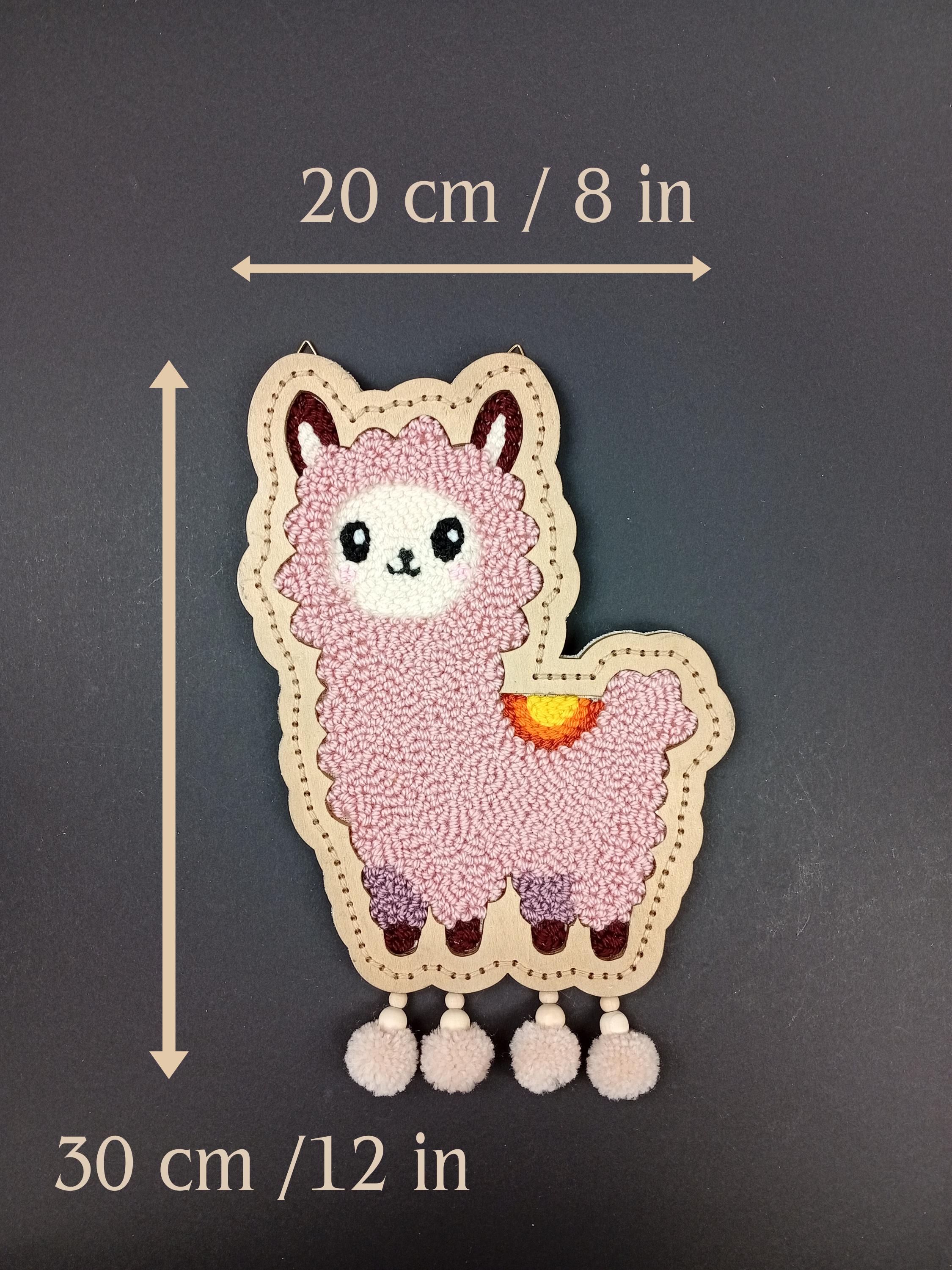 Kit DIY Punch Needle Lama pour débutants avec cadre doré, kit de ...