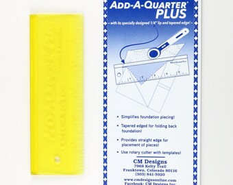 CM Designs Add a Quarter Ruler Yellow Ruler With 1/4 Lip for Paper ...