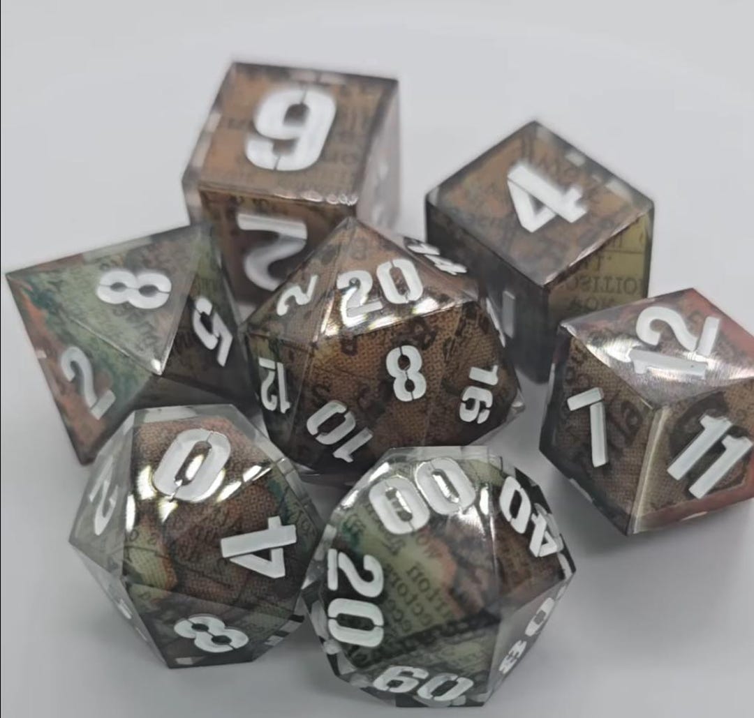 WW2 Chicago Tribune Map Dice Set Handmade for D&D, Pathfinder, and ...