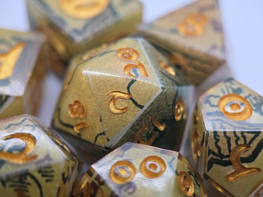 Middle Earth Map Dice Set Handmade for D&D, Pathfinder, and Other ...