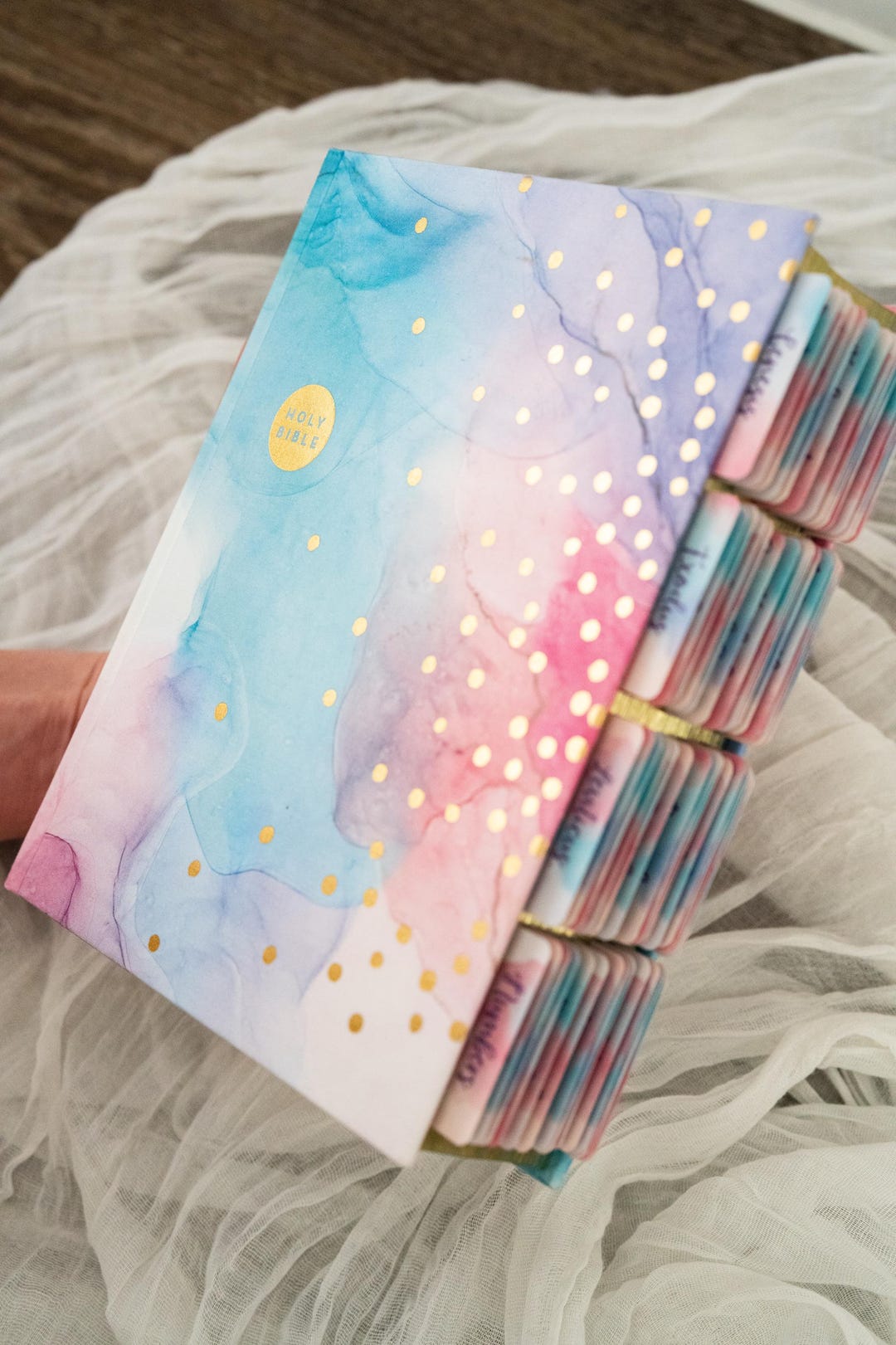 Pink, Blue and Purple NIV Journaling Bible With Tabs, Teen Girl Bible ...
