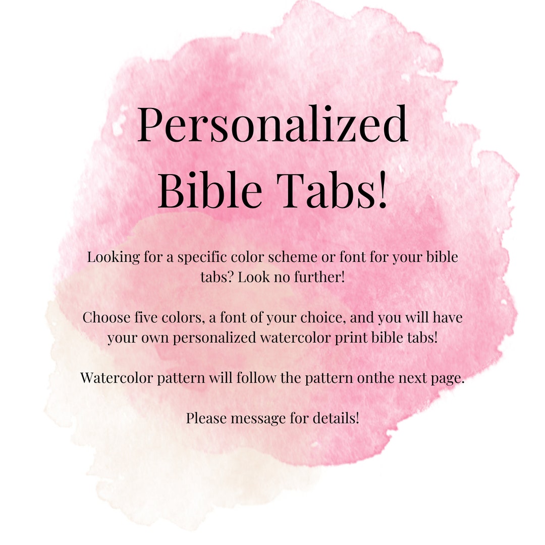 Personalized Custom Bible Tabs | 66 Books of the Bible | Bible Tabs ...