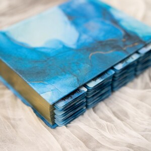 Blue Artisan NIV Journaling Bible With Tabs, Handcrafted Tabs, Cloth ...