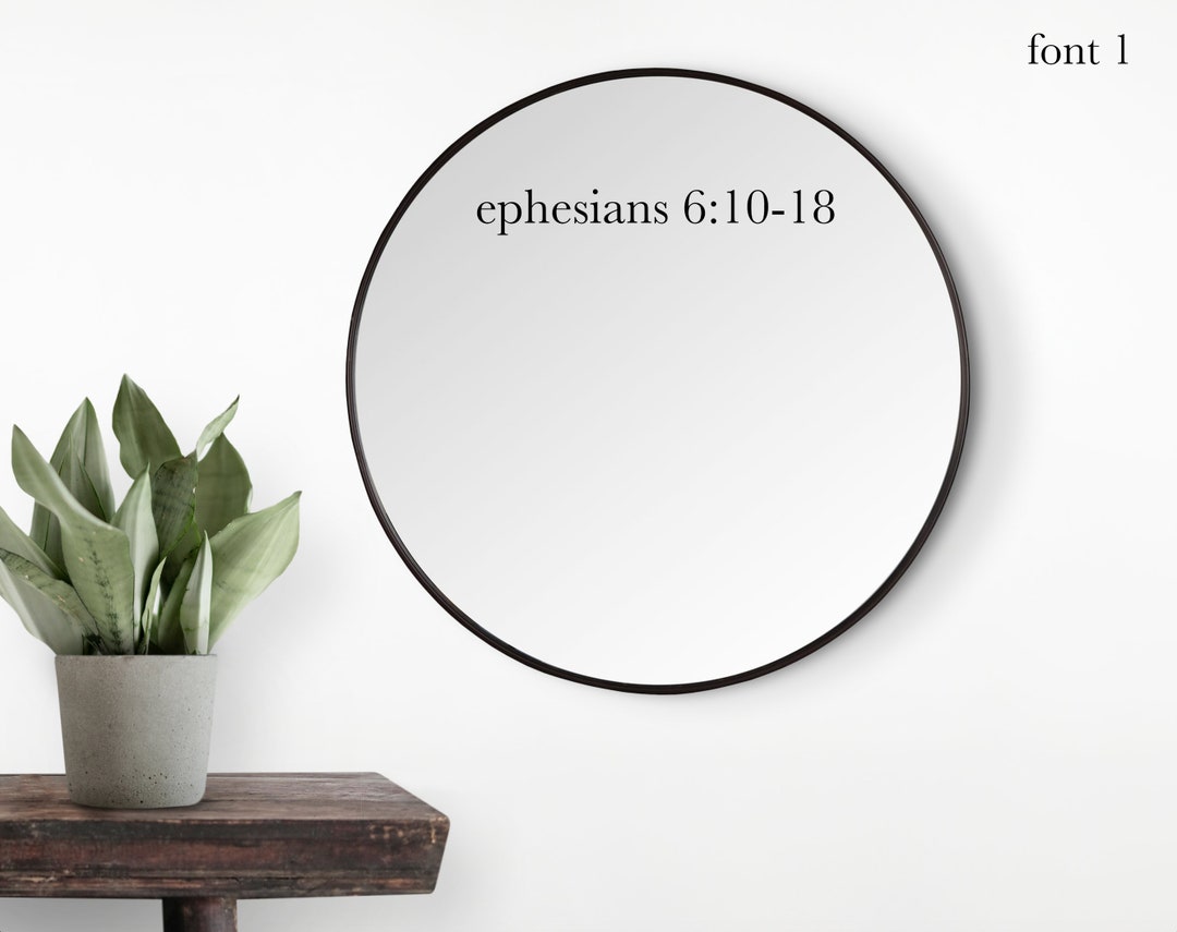 Armor of God Bible Verses Mirror Sticker Vinyl Sticker Ephesians 6:10 ...