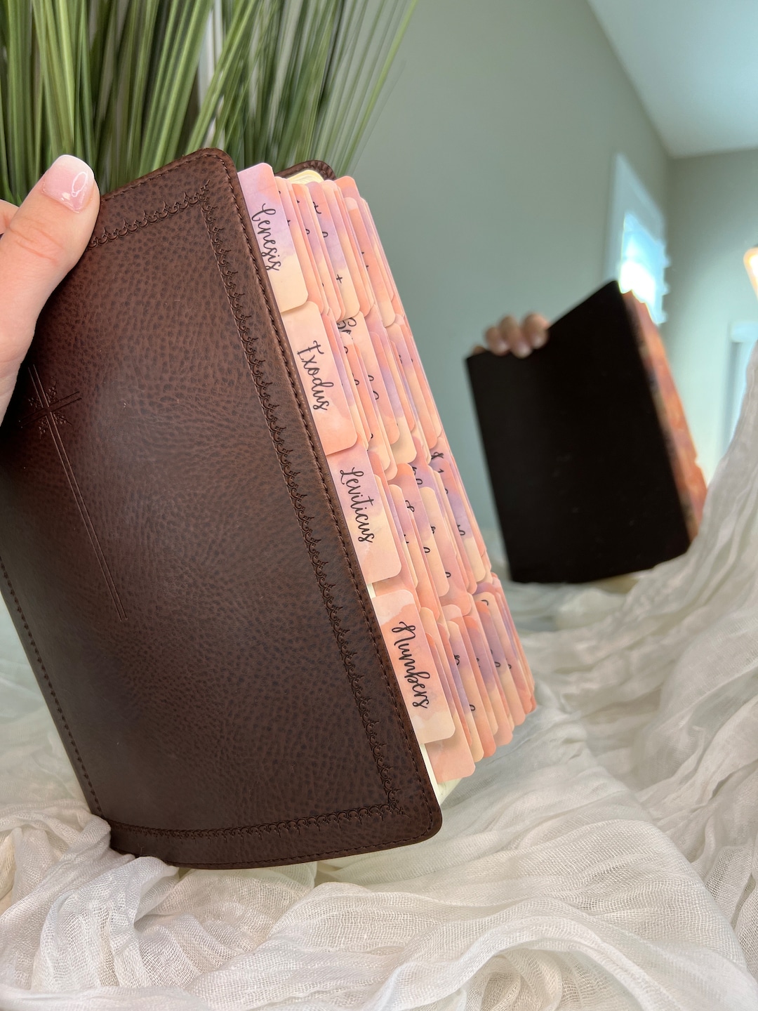 Pink, Purple & Coral Sunset Watercolor Print Bible Tabs | 66 Books of ...