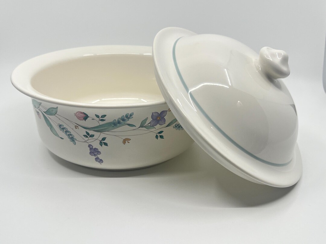 Vintage Pfaltzgraff April Flowers Covered Casserole Ceramic 2 Quart ...