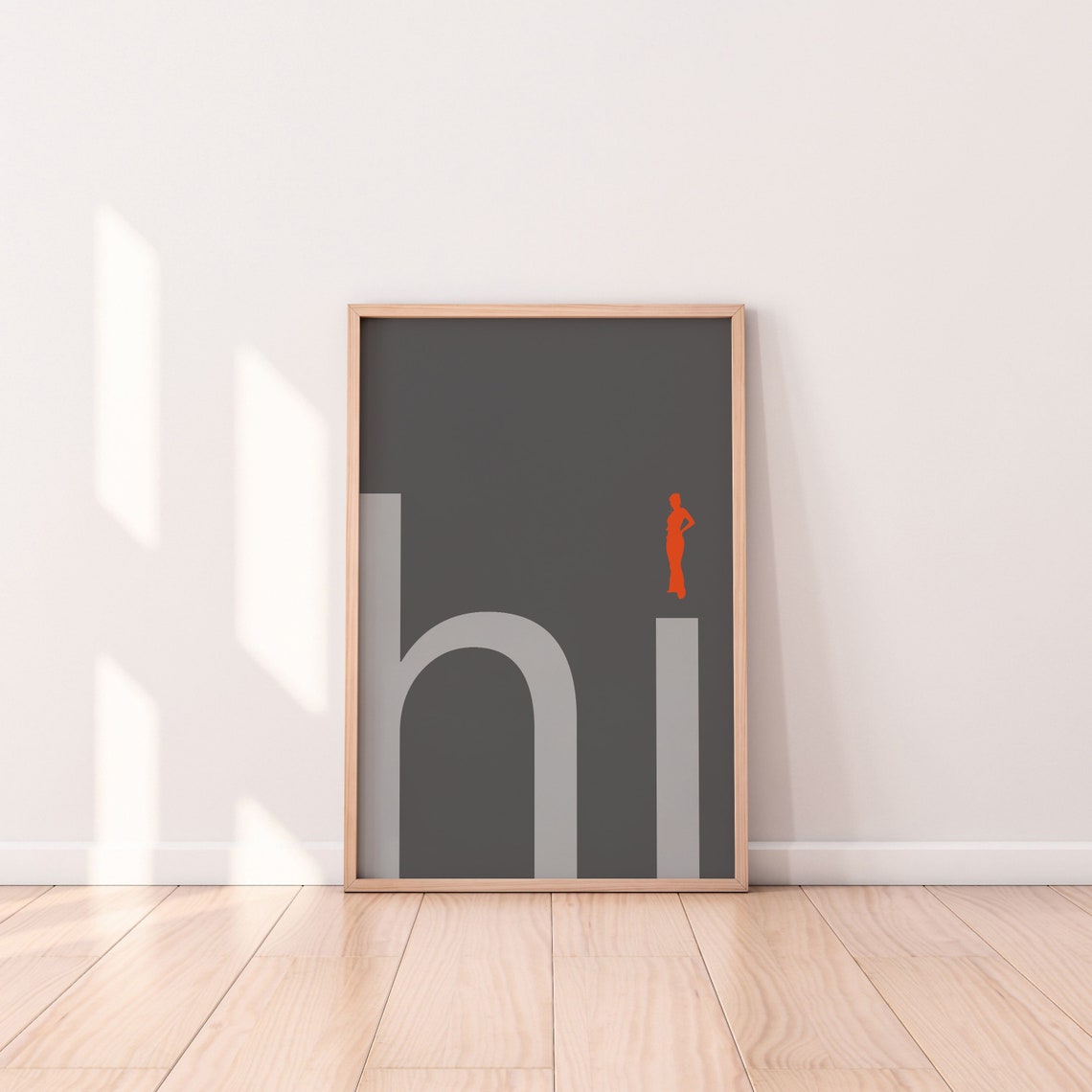 Hi Poster, Trendy Hi Wall Art, Minimalist Wall Art, Typography Print ...