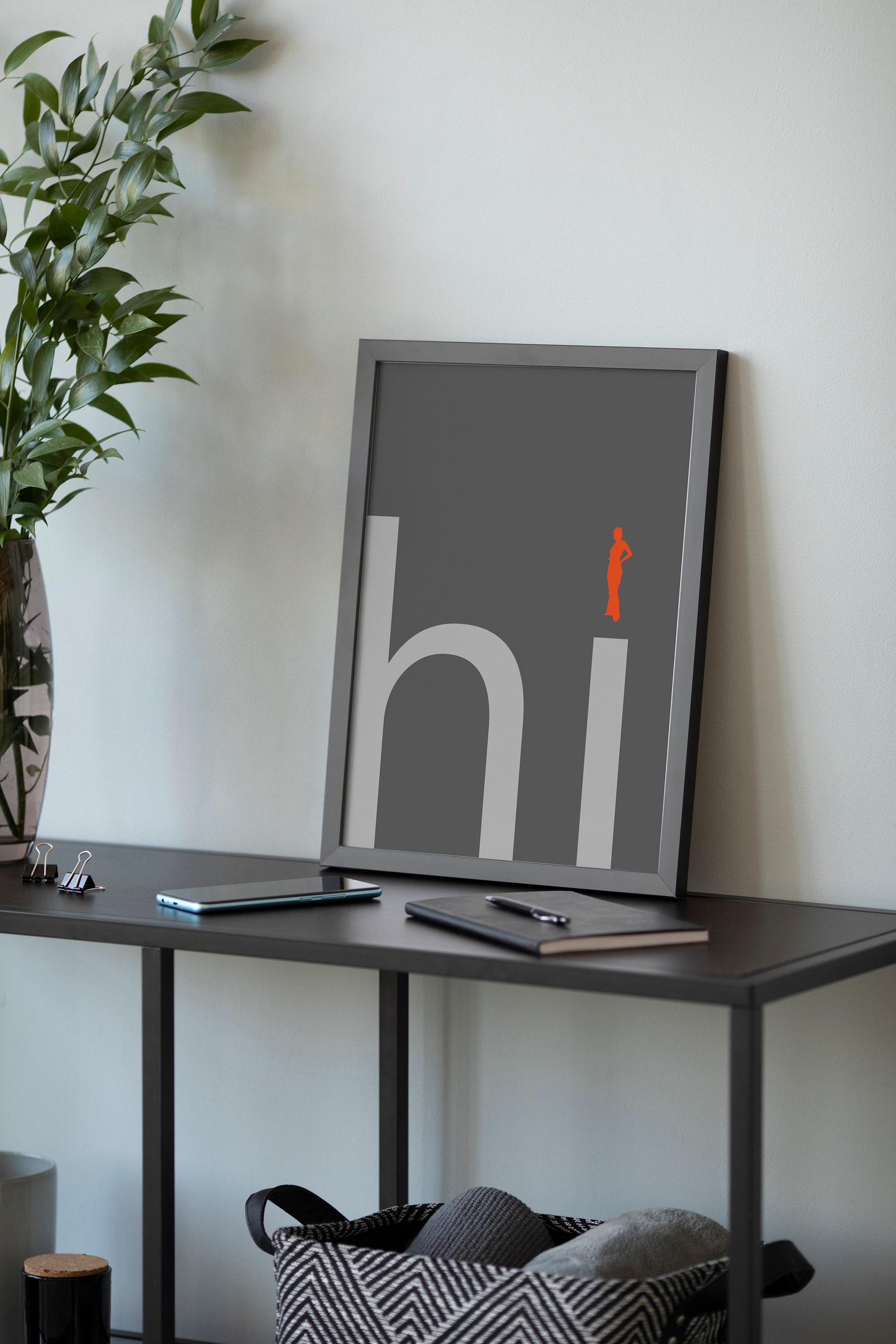 Hi Poster, Trendy Hi Wall Art, Minimalist Wall Art, Typography Print ...