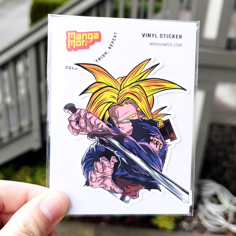 SSJ Super Saiyan Trunks Vinyl Sticker DBZ Anime Gift Collectible Geek ...