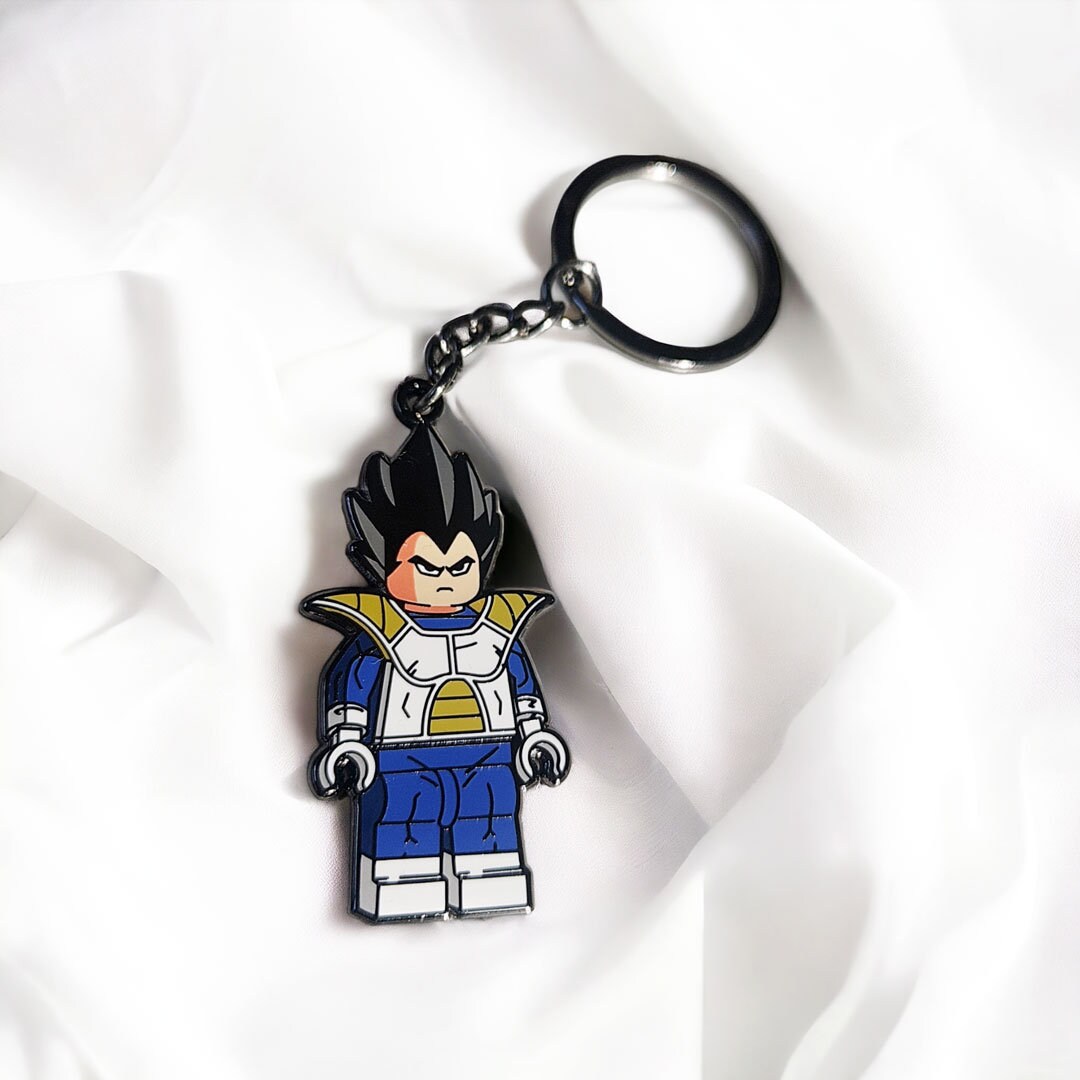 Vegeta Minifig Keychain DBZ Anime Gift Collectible Hard Enamel Mangamon ...