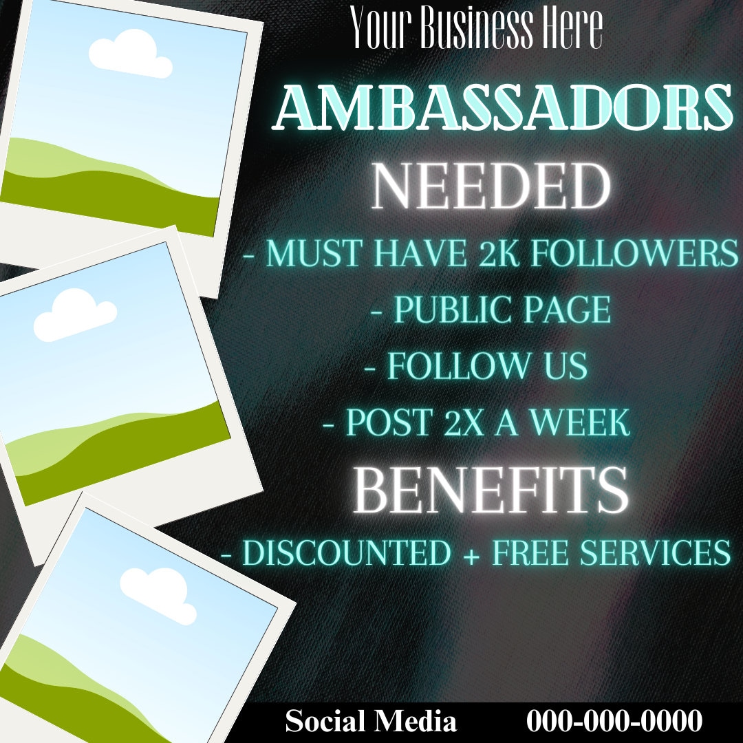 Brand Ambassador Template, Brand Ambassador Flyer - Etsy