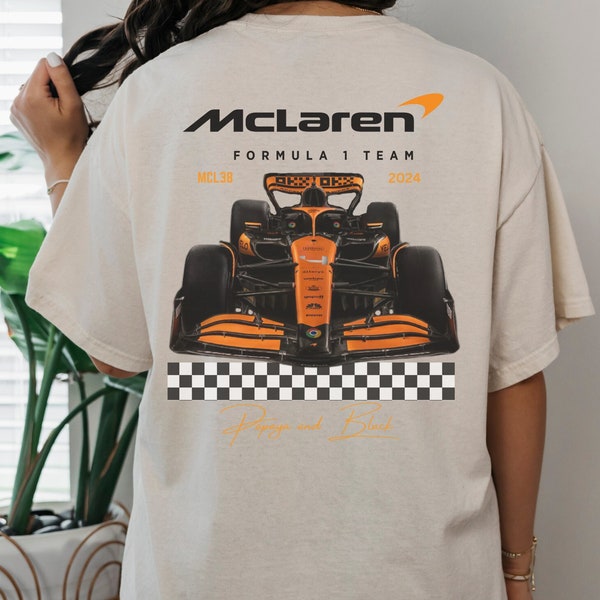 Mclaren F1 Racing T-shirt Original Art Car Shirt Poster Type Design for ...