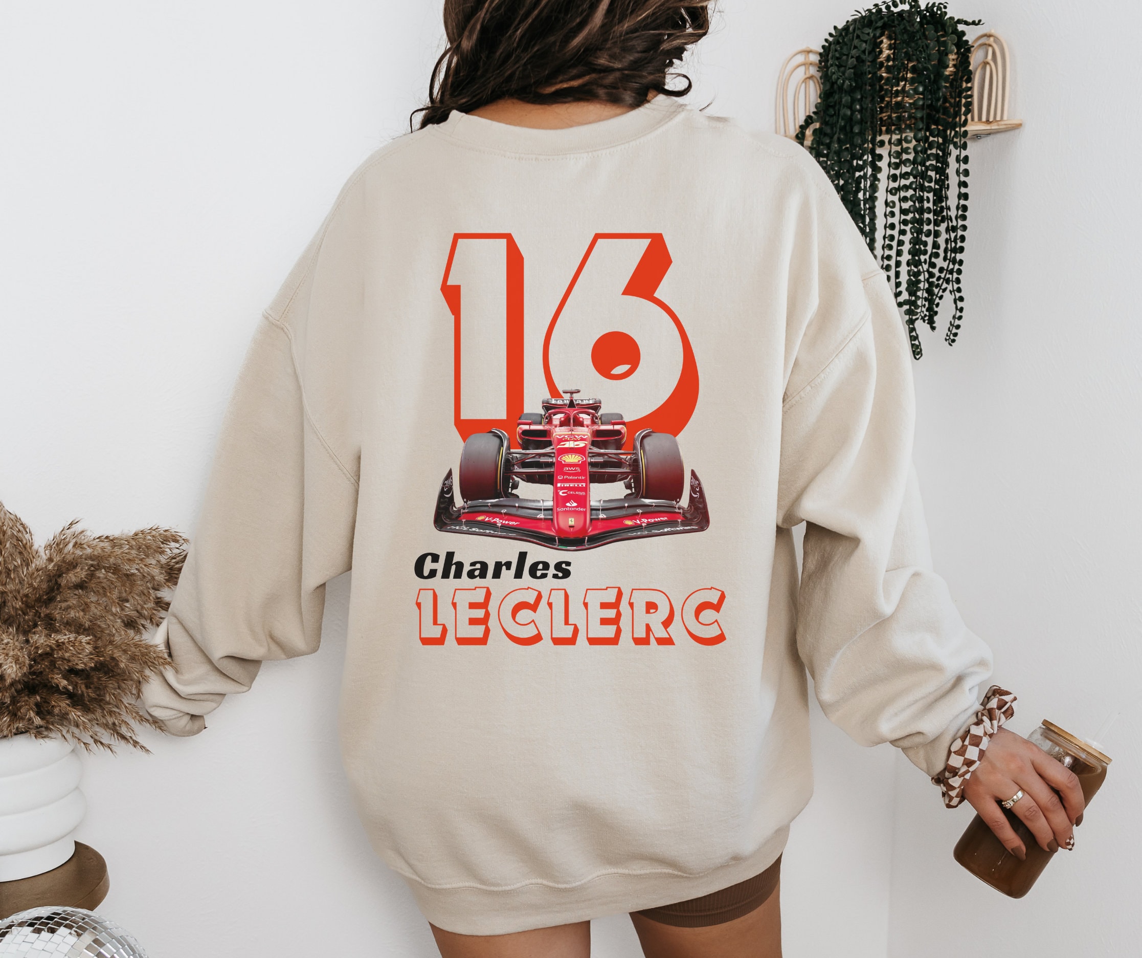 Charles Leclerc 2024 Formula One Crewneck Sweatshirt Comfortable Unisex ...