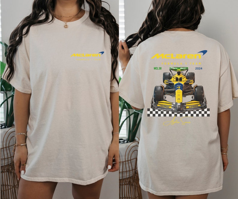 Mclaren 2024 Ayrton Senna Formula One Gildan 5000 Unisex Tshirt F1 Tee Gift Monaco Lando Norris ...