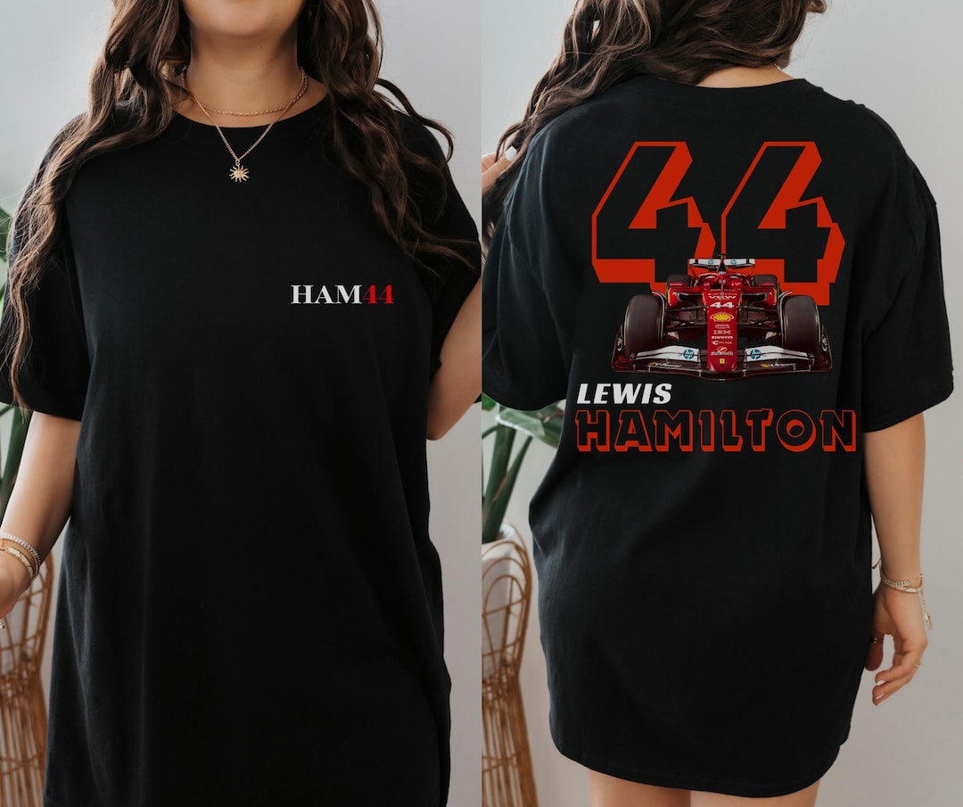 Lewis Hamilton 2025 Ferrari Formula One Gildan 5000 Unisex Tshirt F1 ...
