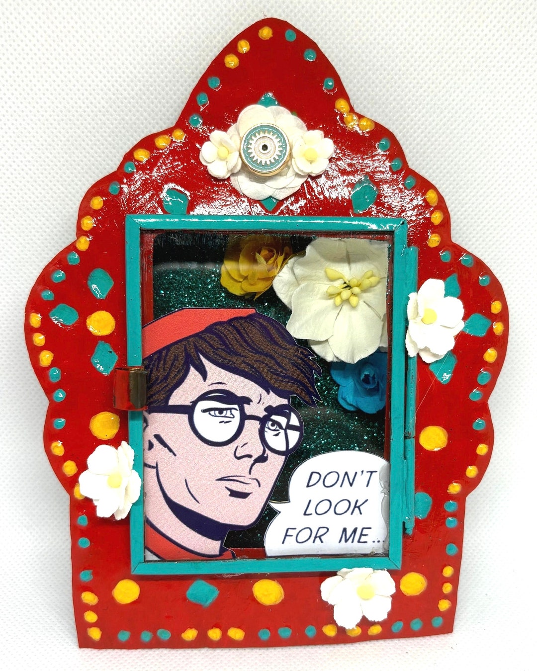 Don't Look for Me Where's Waldo Pop Art Nicho Shadowbox Shrine, Mexican ...