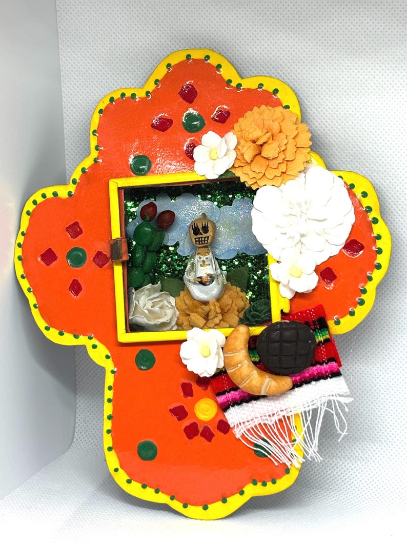 Nun Dia De Los Muertos Nicho Shadowbox Shrine, Day of the Dead ...