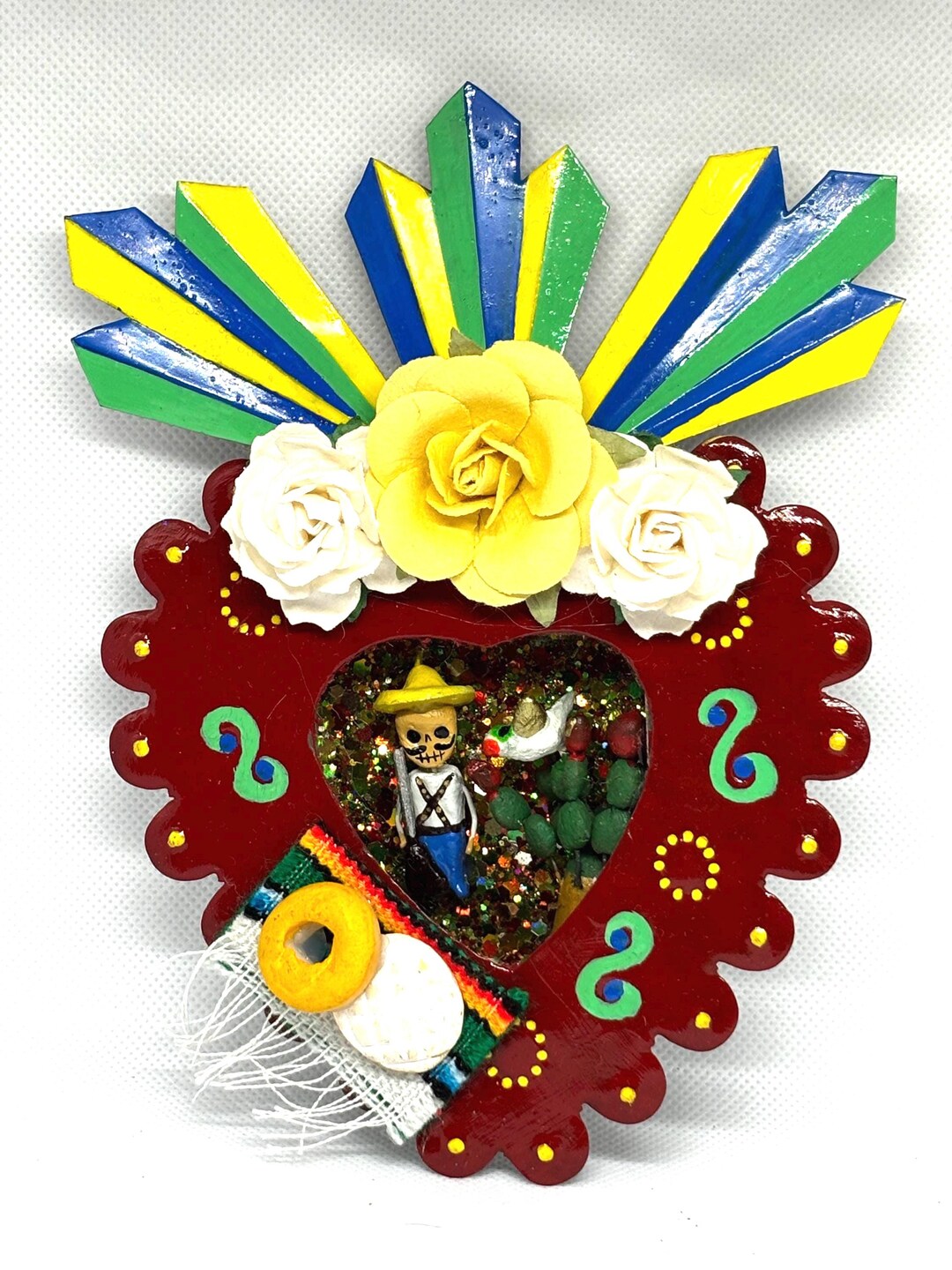 Pancho Villa Dia De Los Muertos Nicho Shadowbox Shrine, Day of the Dead ...