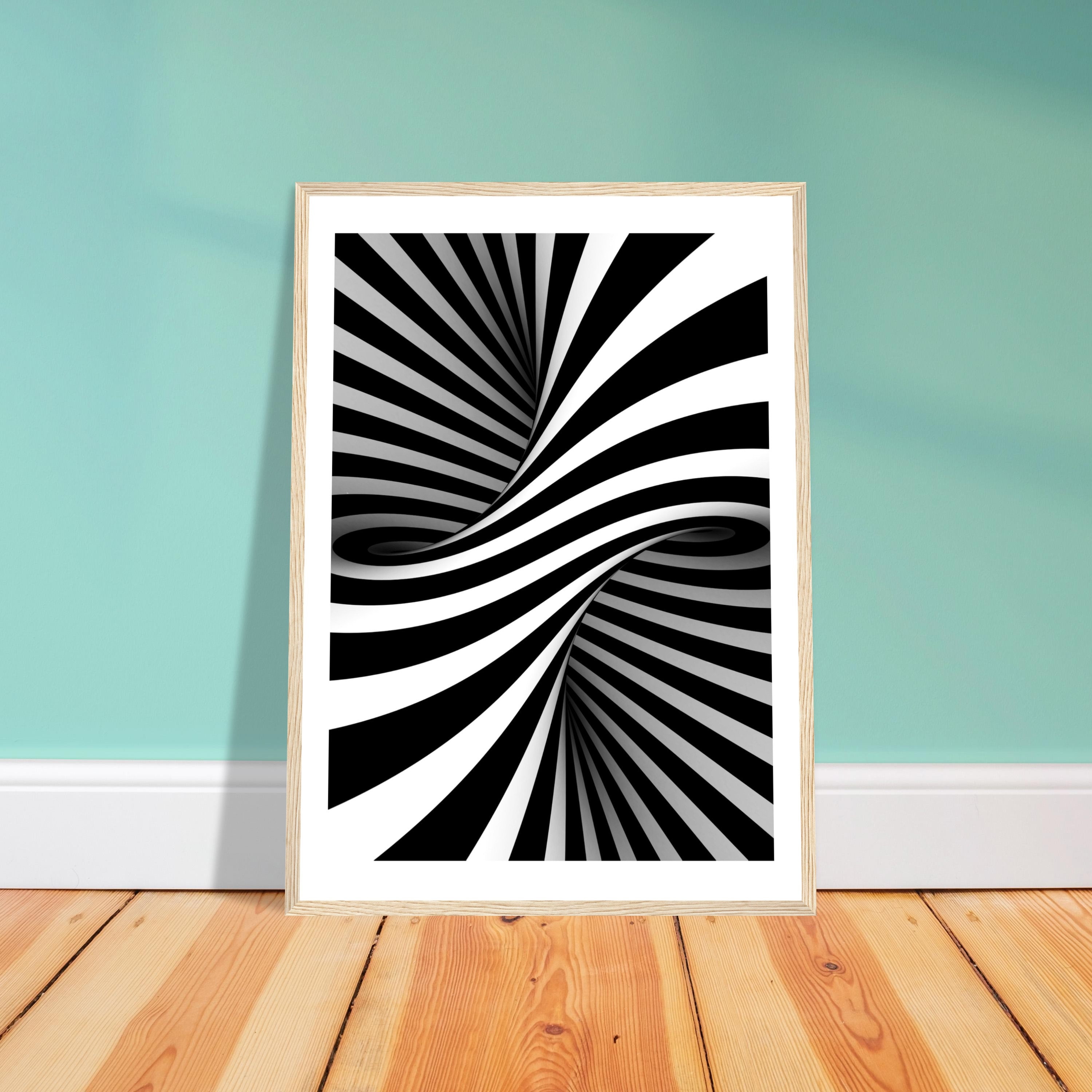 Optical Illusion Wall Art, Illusion Wall Decor, Black White Home Decor ...