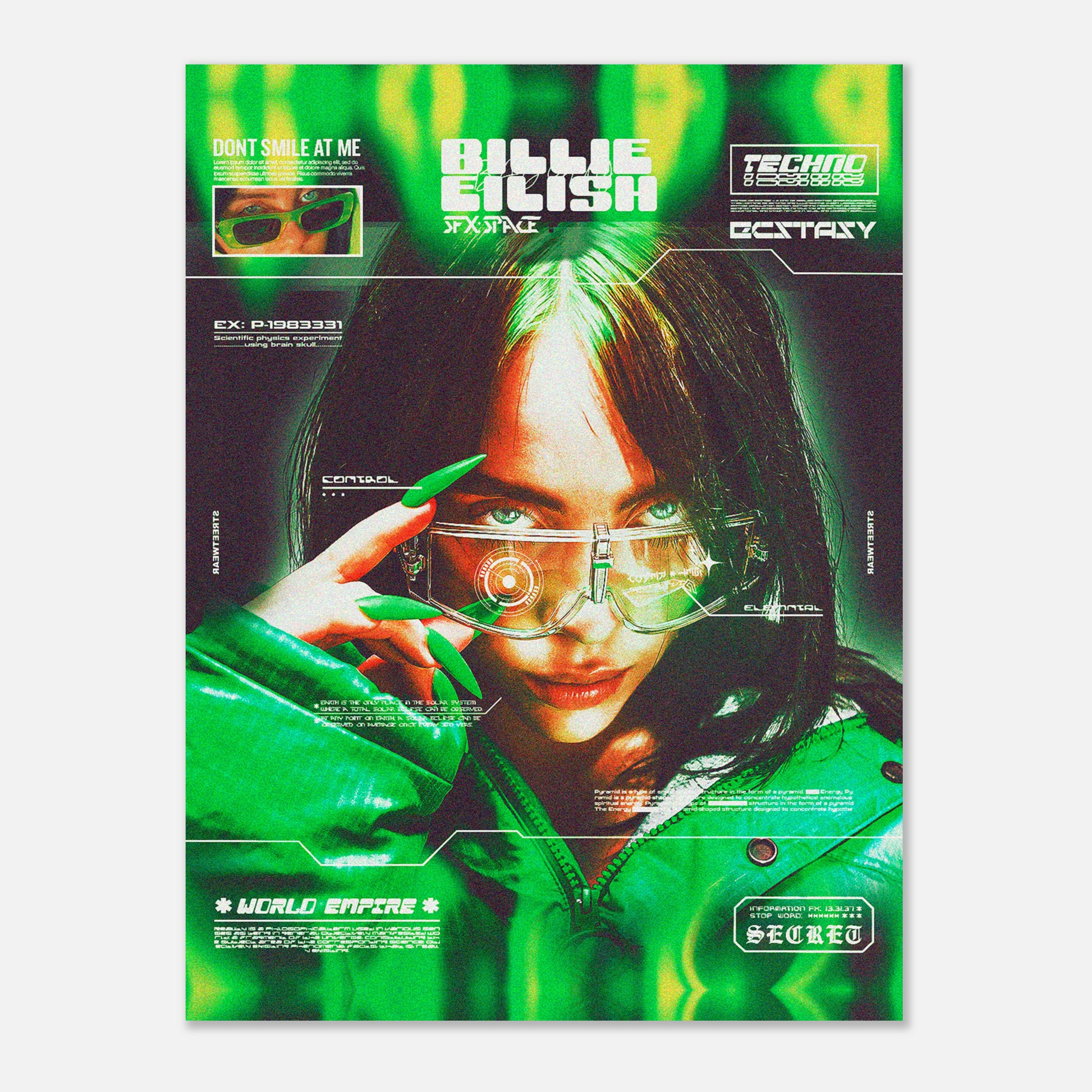 Billie Eilish DIGITAL Poster Unique Music Art for Fans Billie Eilish ...