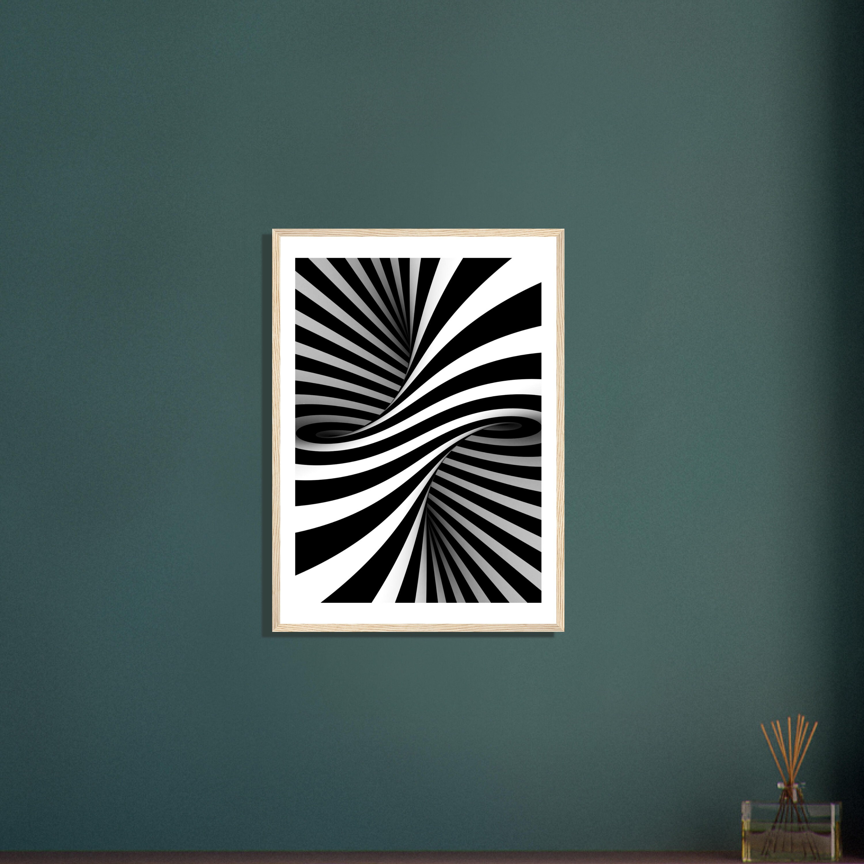 Optical Illusion Wall Art, Illusion Wall Decor, Black White Home Decor ...