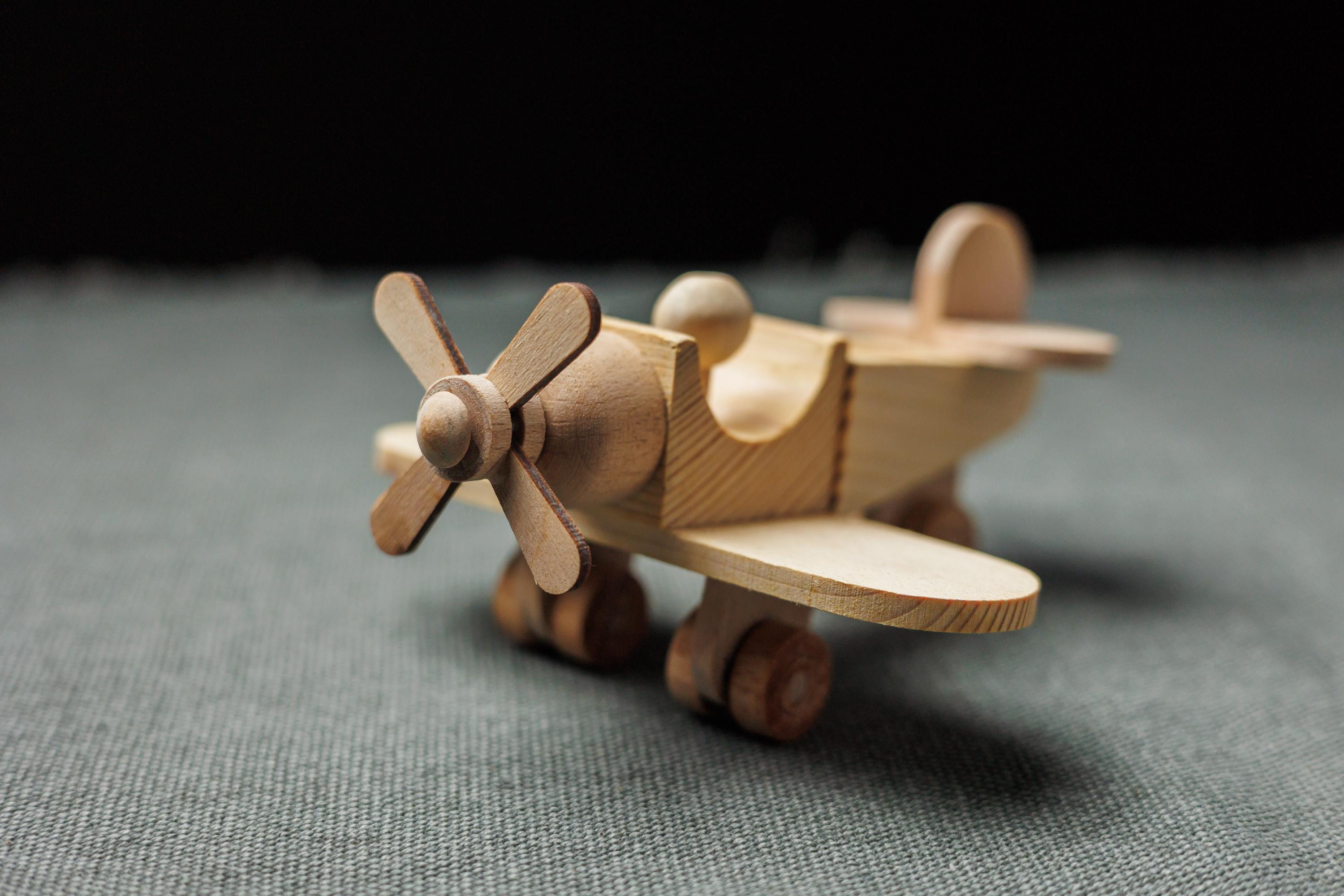 Handmade Wooden Toy Airplane – Eco-friendly Montessori Baby Gift - Etsy