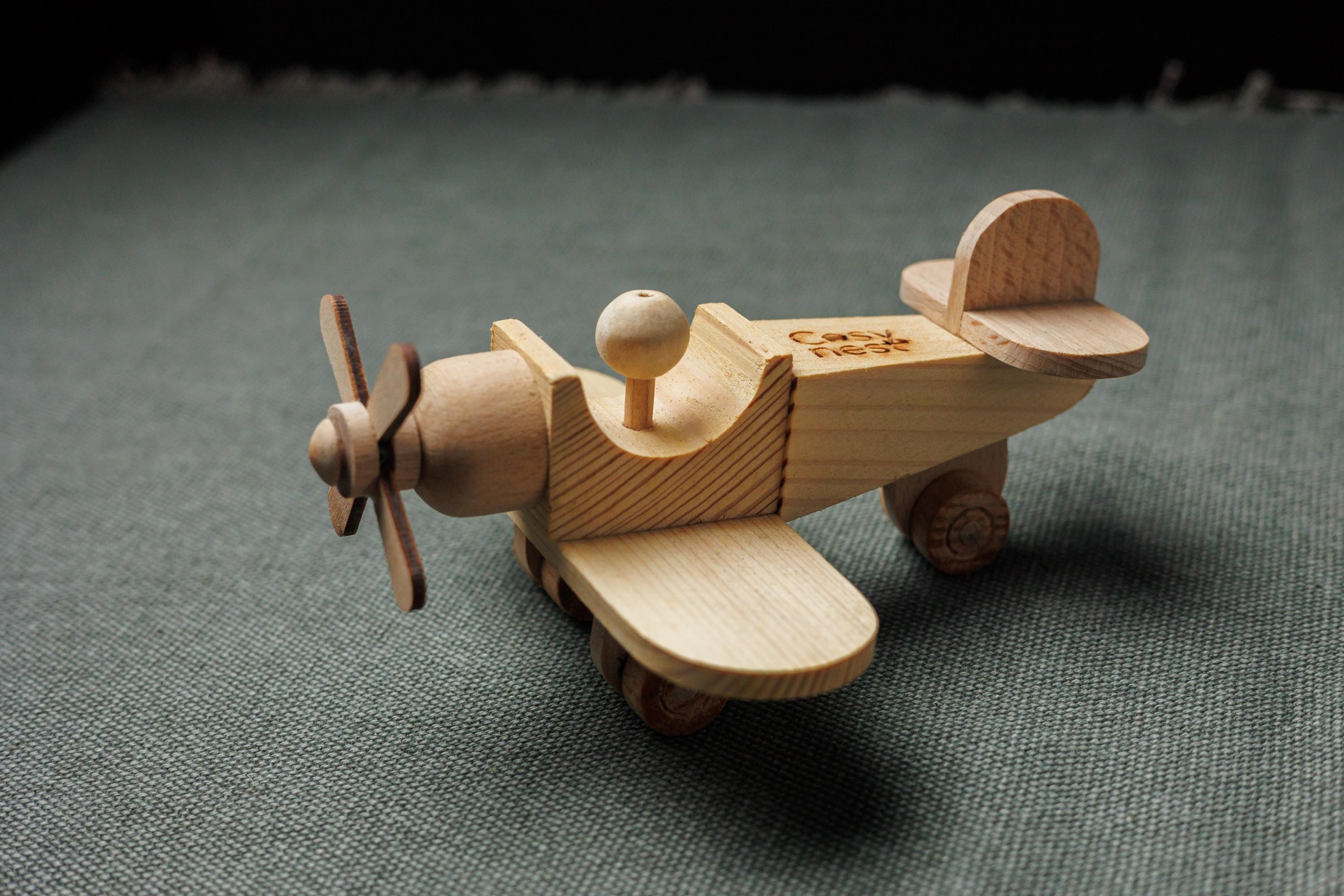 Handmade Wooden Toy Airplane – Eco-friendly Montessori Baby Gift - Etsy