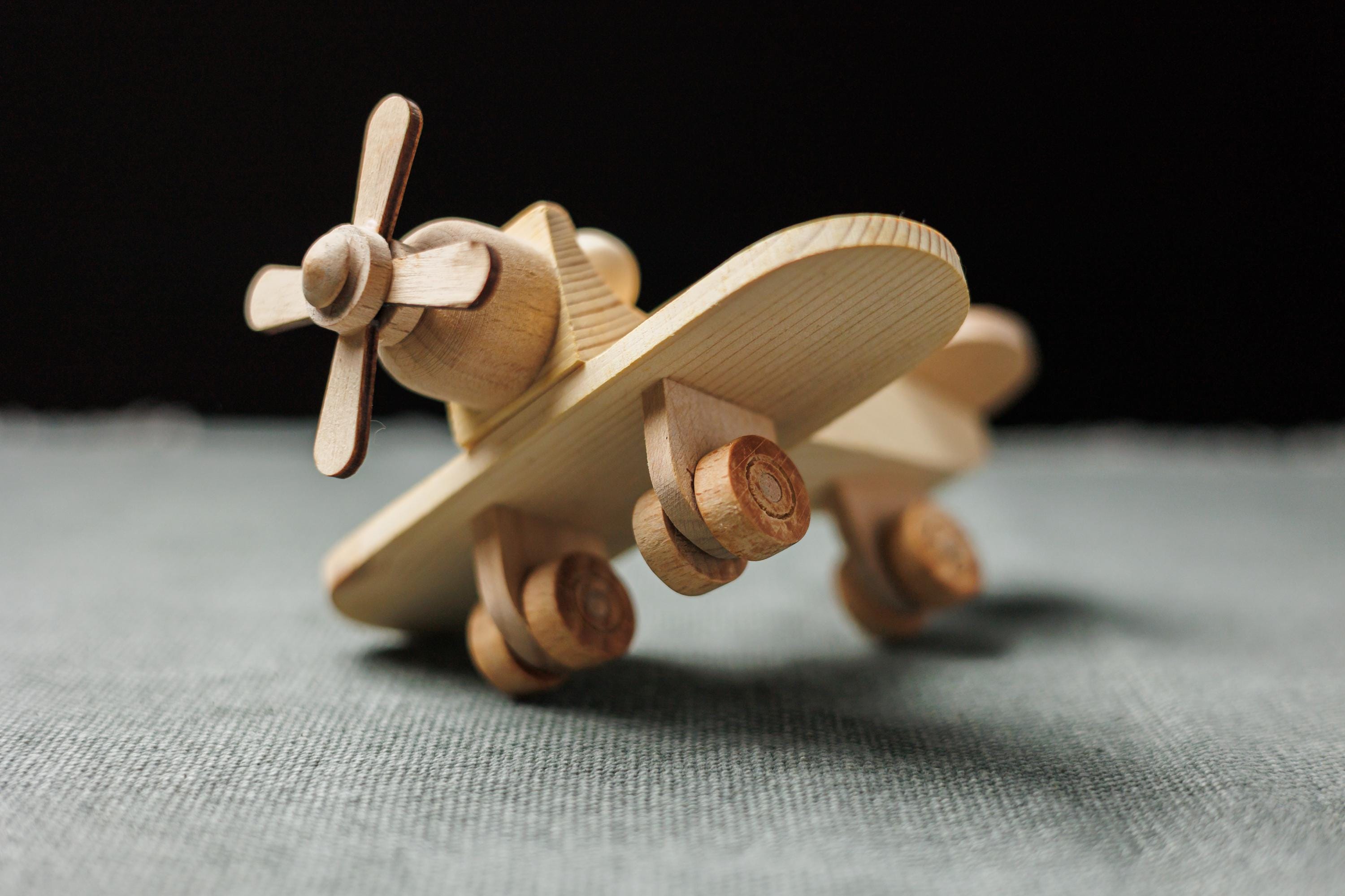 Handmade Wooden Toy Airplane – Eco-friendly Montessori Baby Gift - Etsy