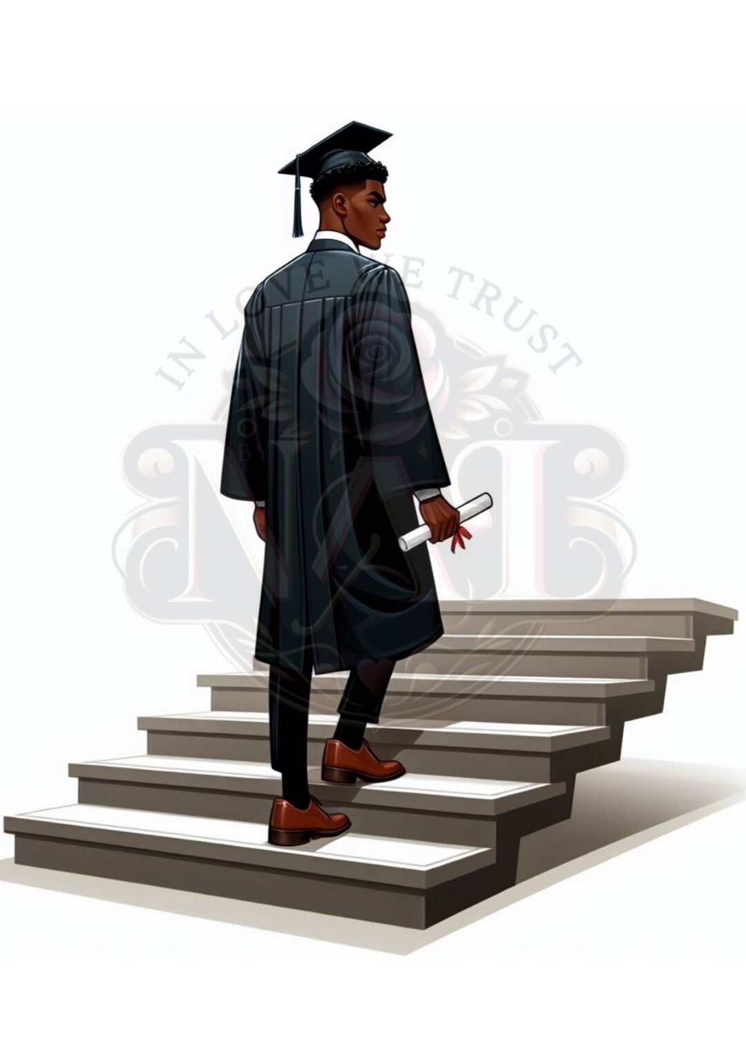 Graduation PNG: Confident Graduate Art (digital Download) - Etsy