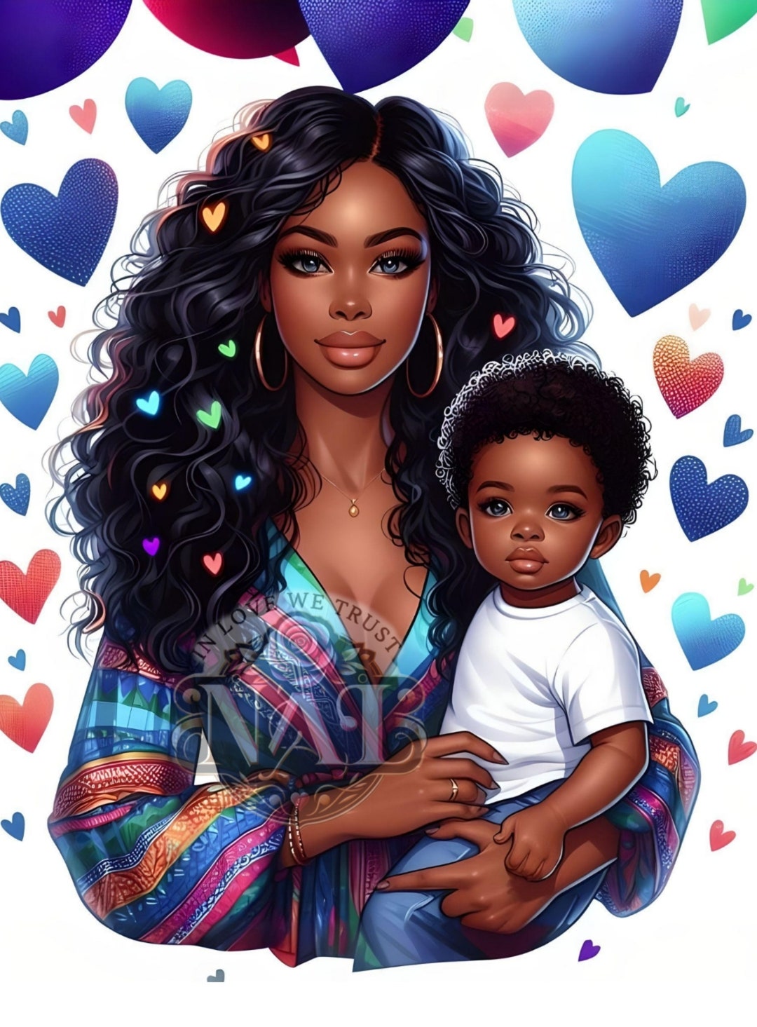 Mother's Day| Love| Mommy and Me| Digital Art | - Etsy