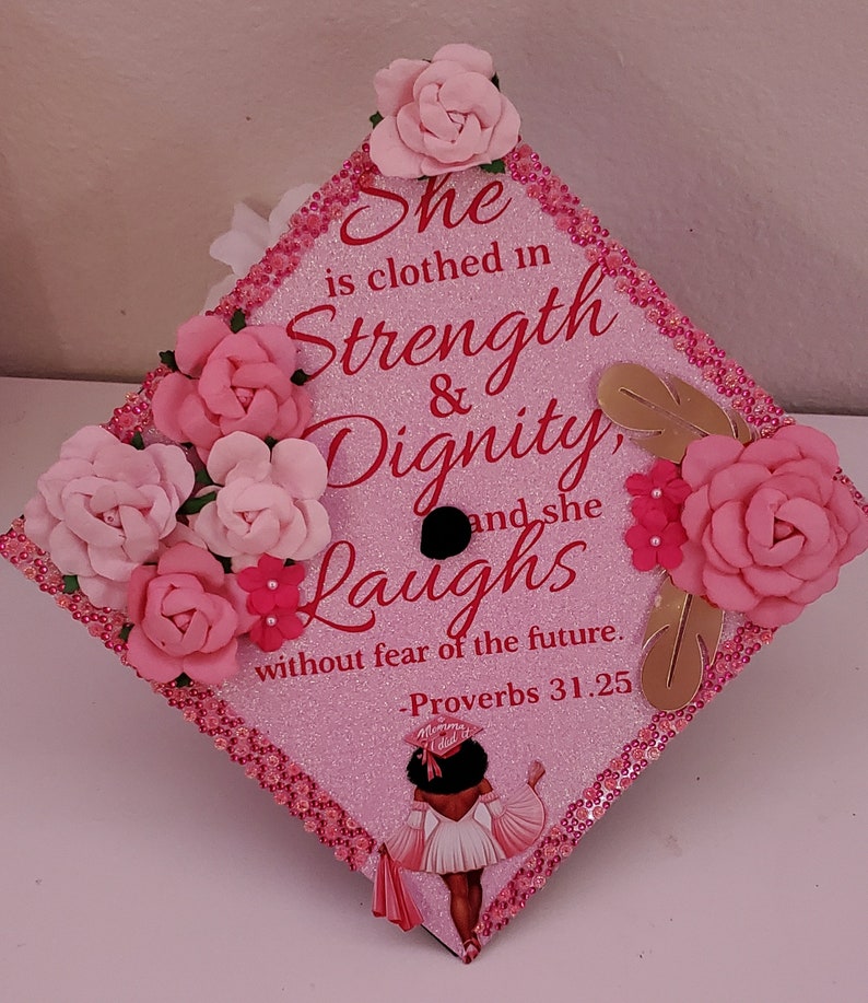 Graduation| Cap Topper| Digital Art| PNG| Pink| White| Stairs|walking ...