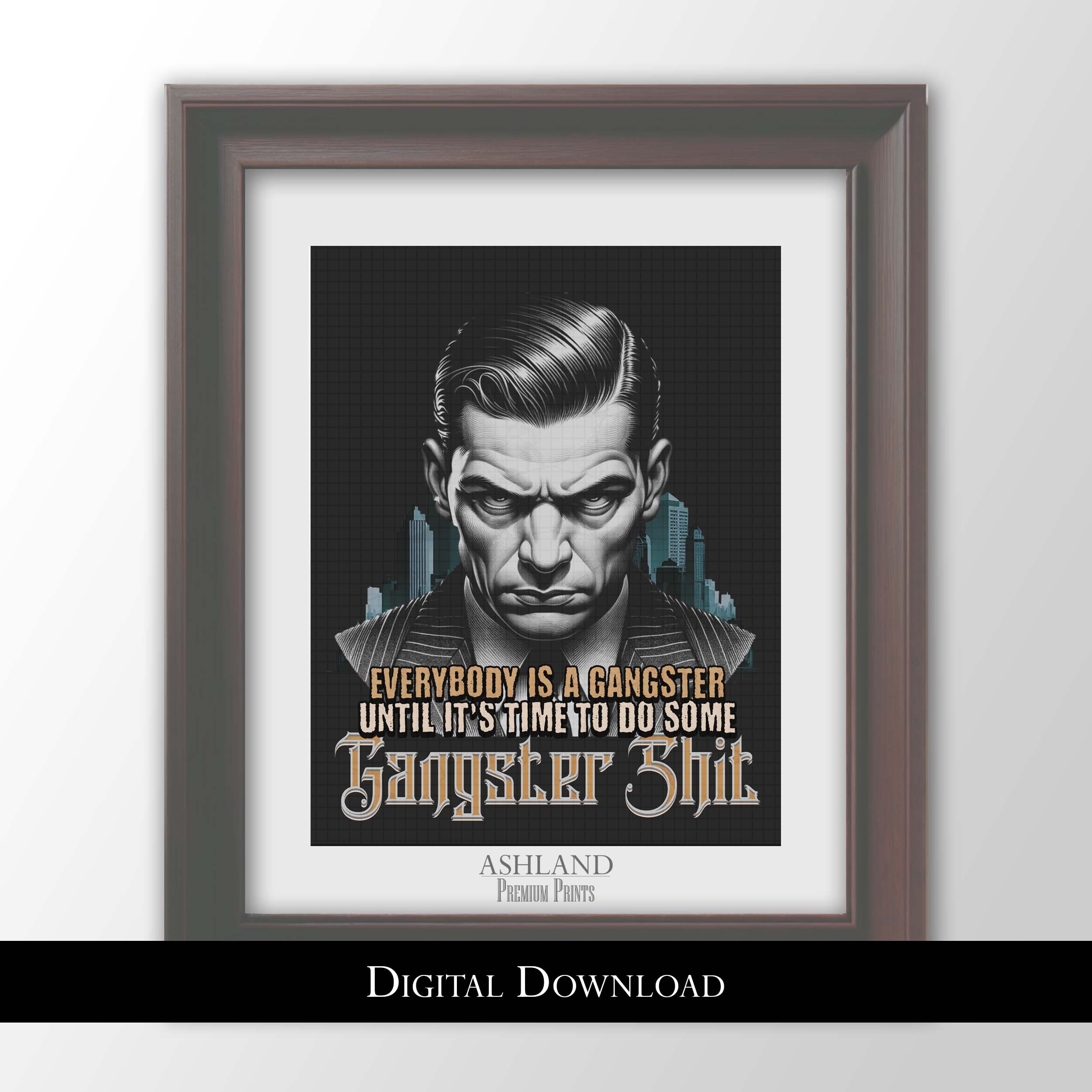 Mafia Gangster PRINTABLE Wall Art Poster STYLE 3 Mancave Garage Bar ...