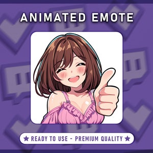 LIKE GIRL ANIMATED Twitch Emote Positive Approval Expression for ...