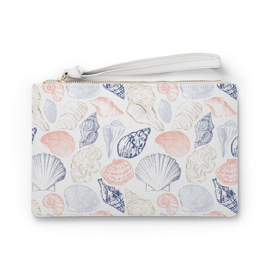Coastal Sea Shell Clutch Bag, Coastal Clutch Bag, Beach Clutch Bag ...