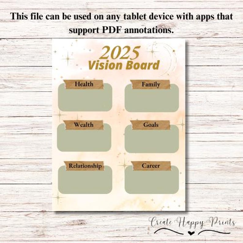 2025 Printable Vision Board - Digital Download - Etsy Australia