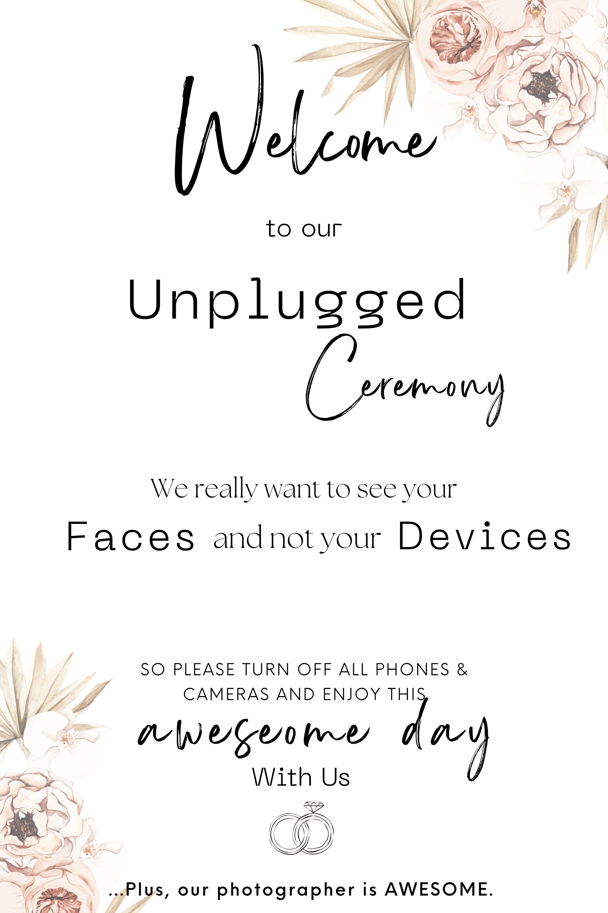 Unplugged Ceremony Download (printable PDF) - Etsy