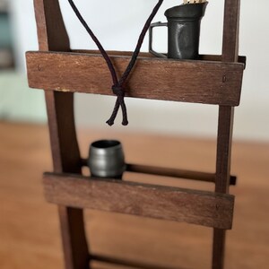 Vintage Wooden Spice Rack With Steel Canister/pitcher and Barrel Wall ...