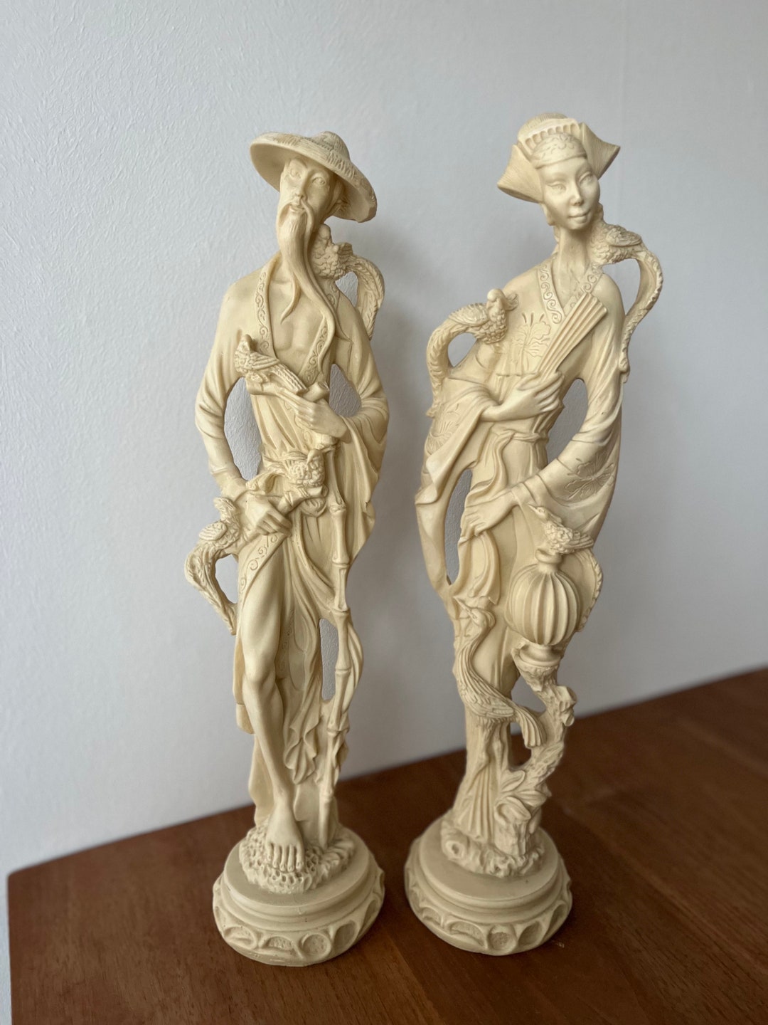 Antique Ivory Statues Oriental Style Unique Eastern Home Decor Eastern ...