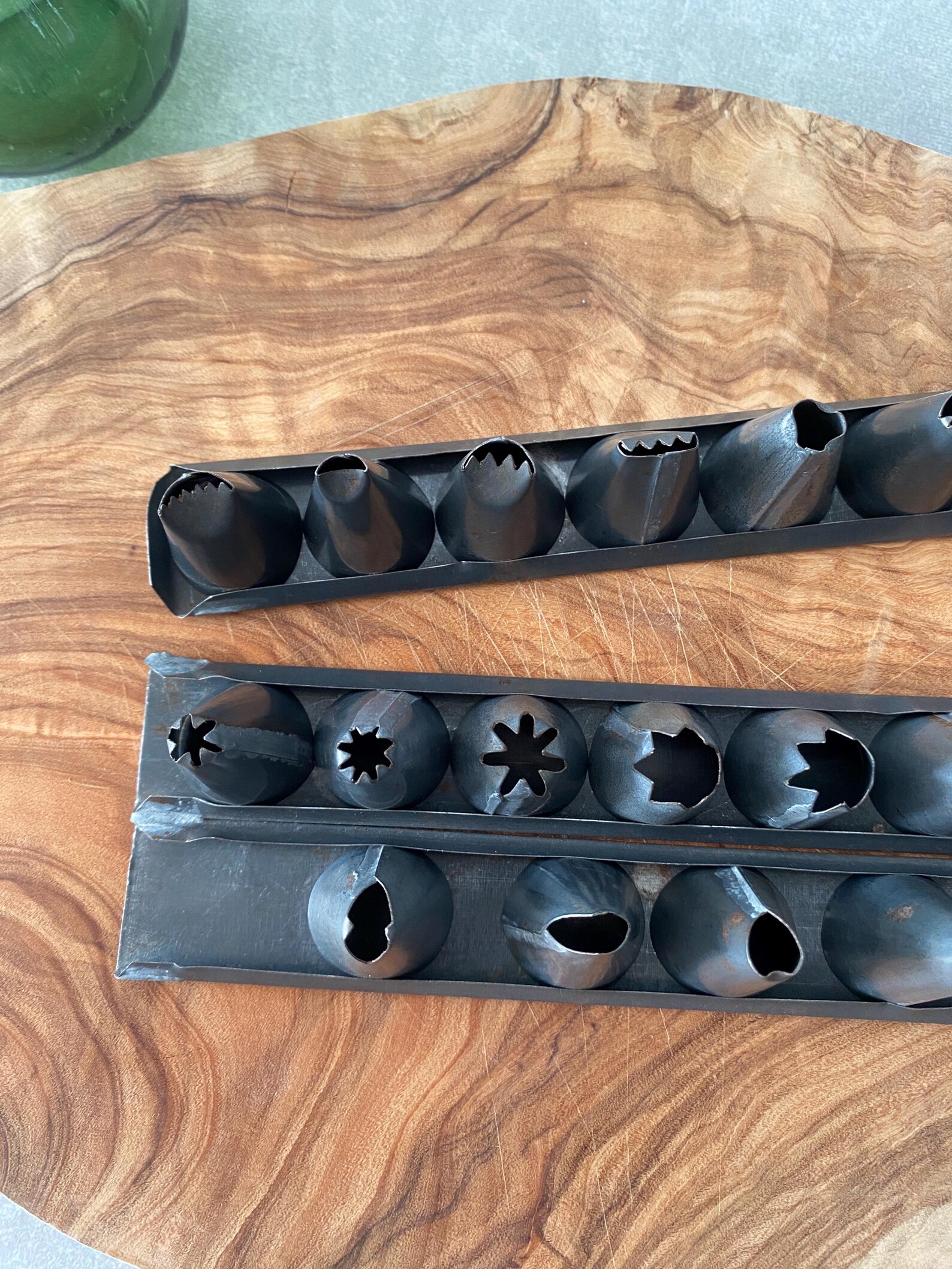 Vintage Tin Cake Pipping Tips With Holder - Etsy