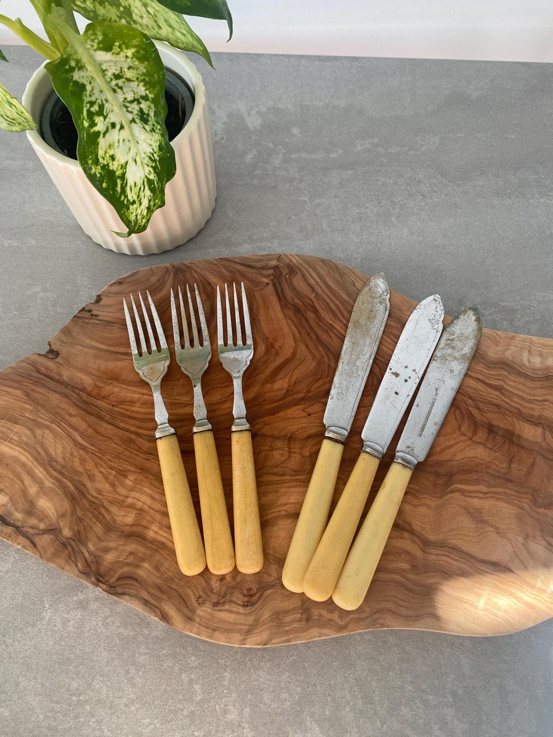 Set of Fish Forks and Knives - 3 of Each - Chromium Plated - Etsy