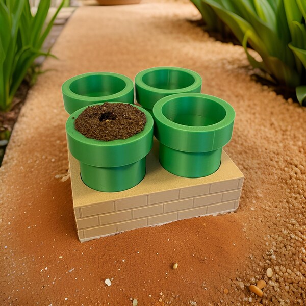 Mario Brick Plant Pot - Etsy