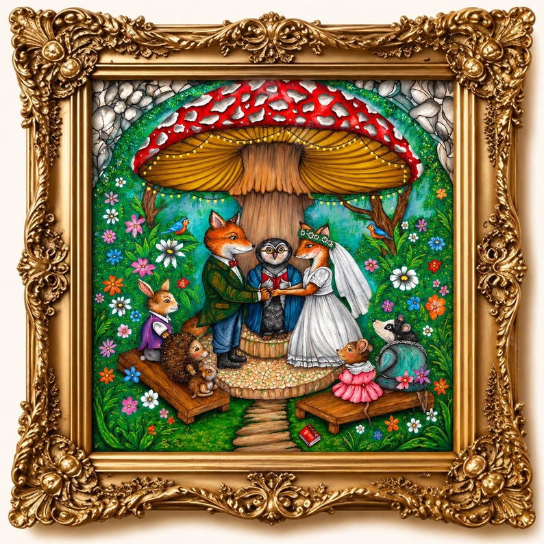 Storybook-style Animal Prints Set, Large Size, Original Designs From ...