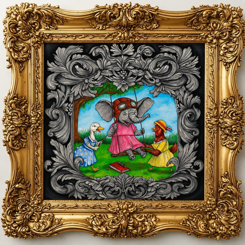 Storybook-style Animal Prints Set, Large Size, Original Designs From ...