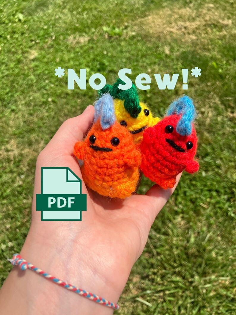 No Sew Bob the Dino Crochet Pattern Mini T-rex Watermelon Dinosaur Cute ...