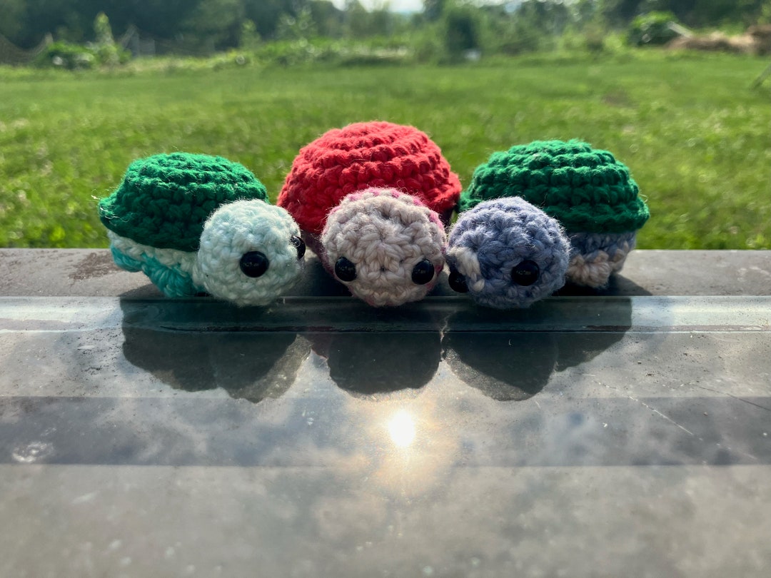 Adopt a Crochet Land Turtle Desk Pet With Adoption Certificate Cute ...