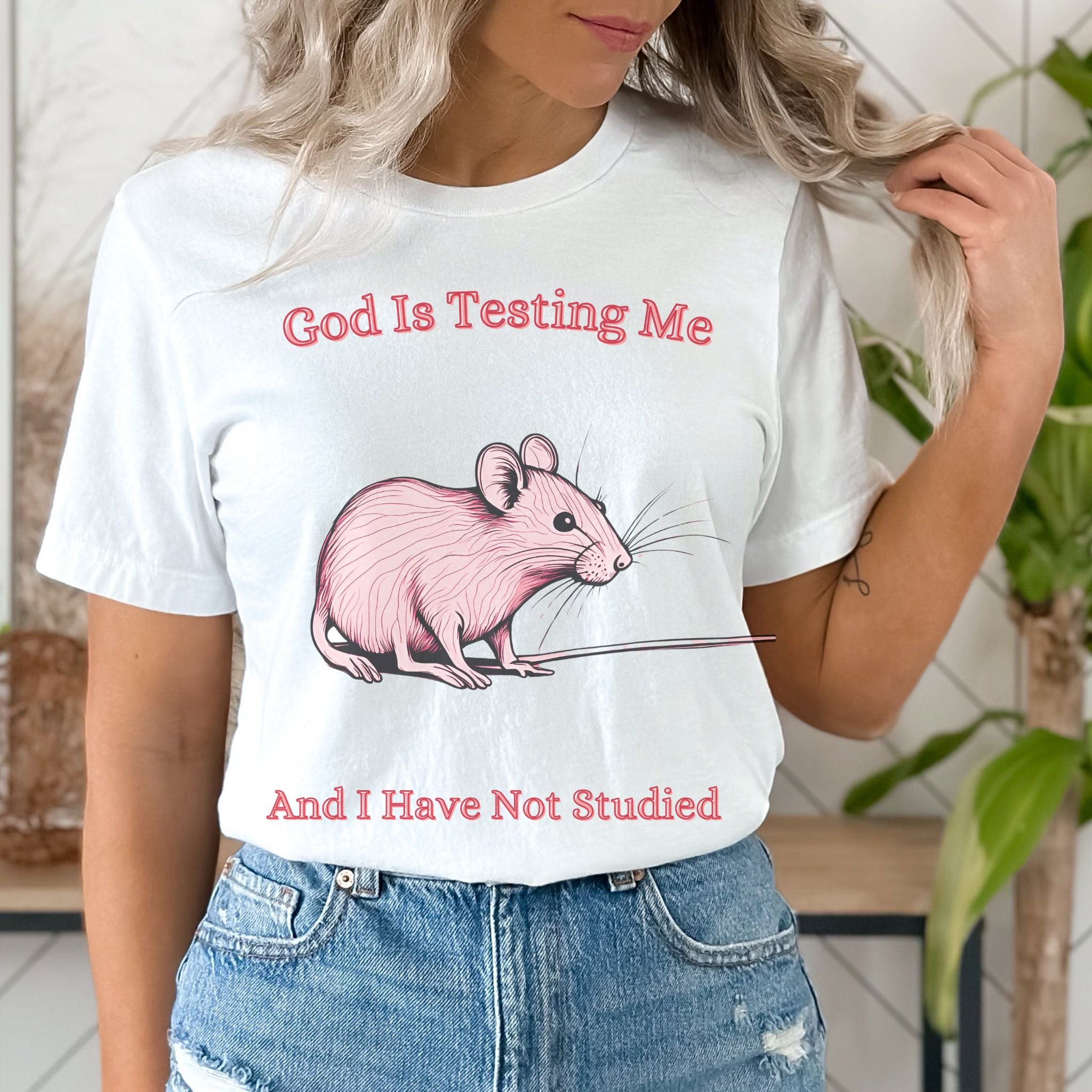 God is Testing Me Mouse T-shirt Weird T-shirt Unisex Meme T-shirt - Etsy