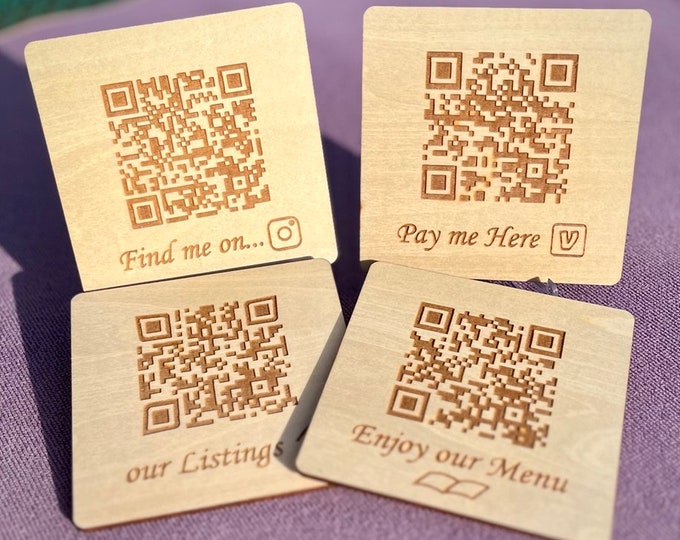 4 Inch Tall QR Wifi Code With Acrylic Stand - Etsy Canada