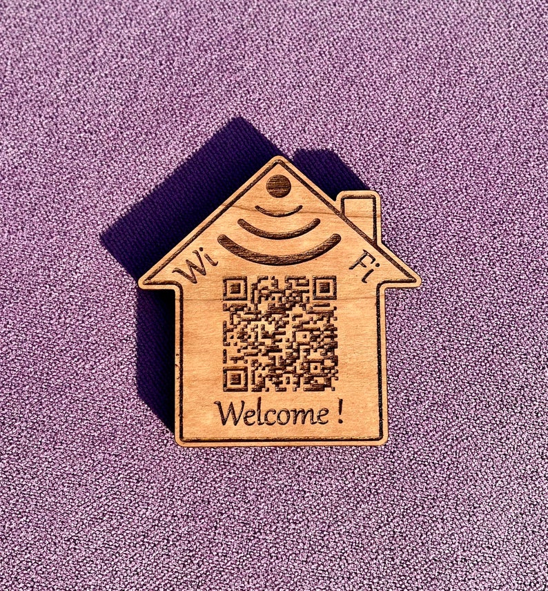 4 Inch Tall QR Wifi Code With Acrylic Stand - Etsy