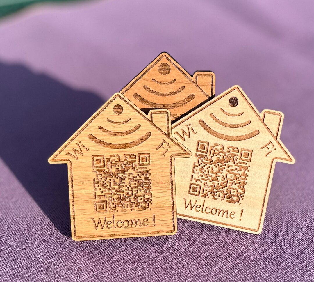 4 Inch Tall QR Wifi Code With Acrylic Stand - Etsy