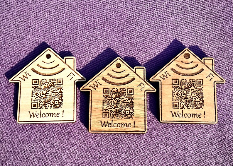 4 Inch Tall QR Wifi Code With Acrylic Stand - Etsy